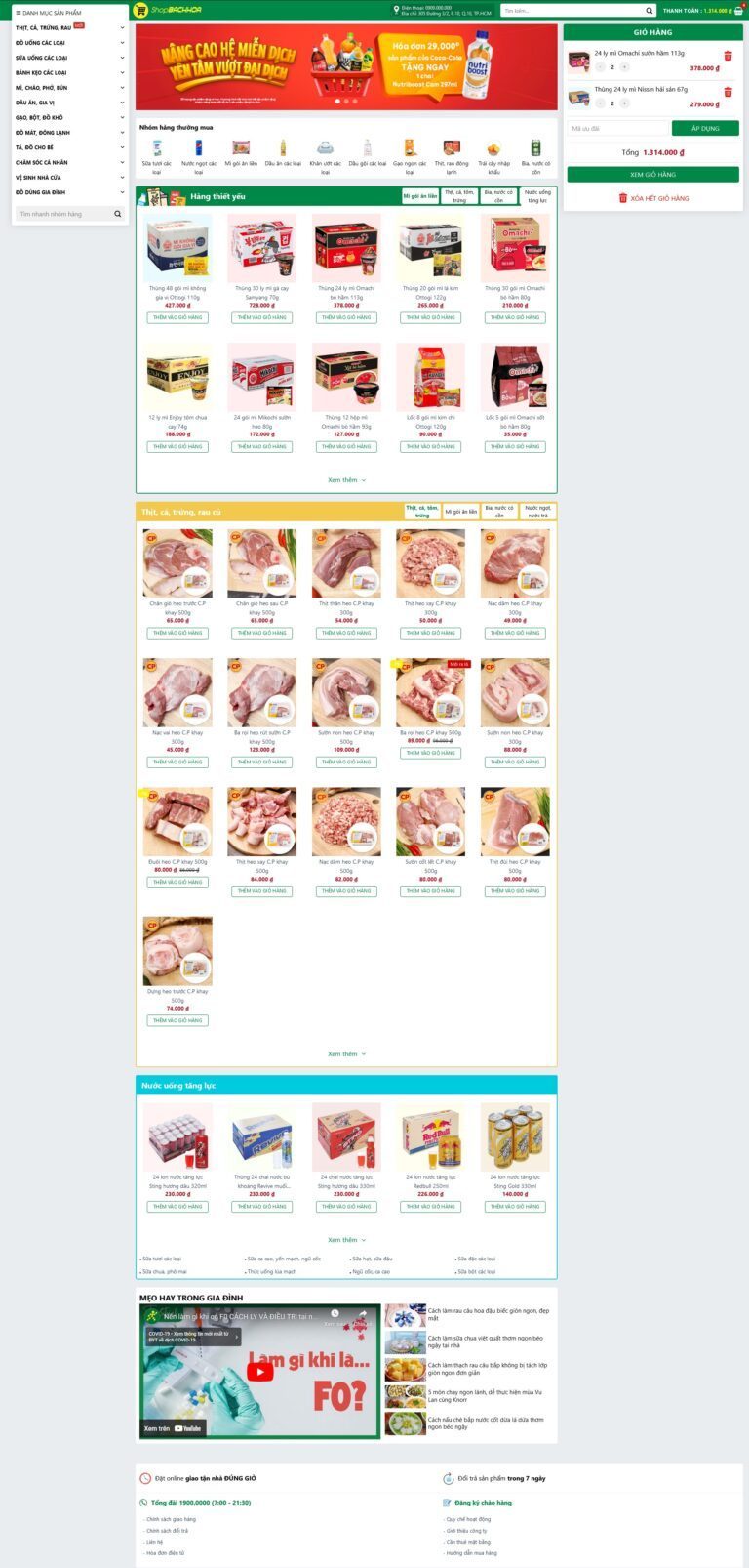 Source Code Mẫu Website bán shop bách hóa chuẩn đẹp 2025 Themevip | Source Code Mẫu Website Chất ...