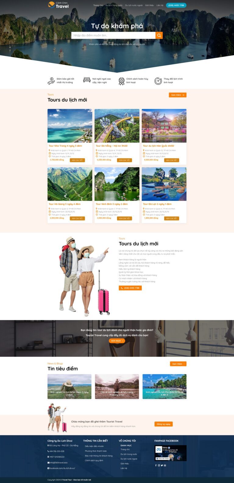 Website Dịch Vụ Tour Du Lịch 04 - Full Source Code 2026 Themevip ...