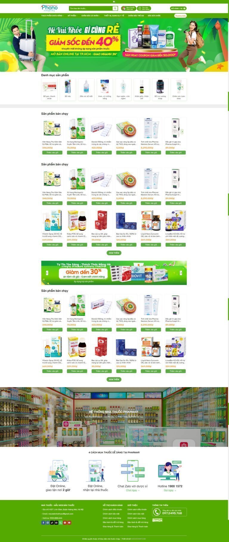 Source Code Mẫu Website Bán Dược Phẩm Nhà Thuốc 02 Chuẩn đẹp 2025 Themevip Source Code Mẫu