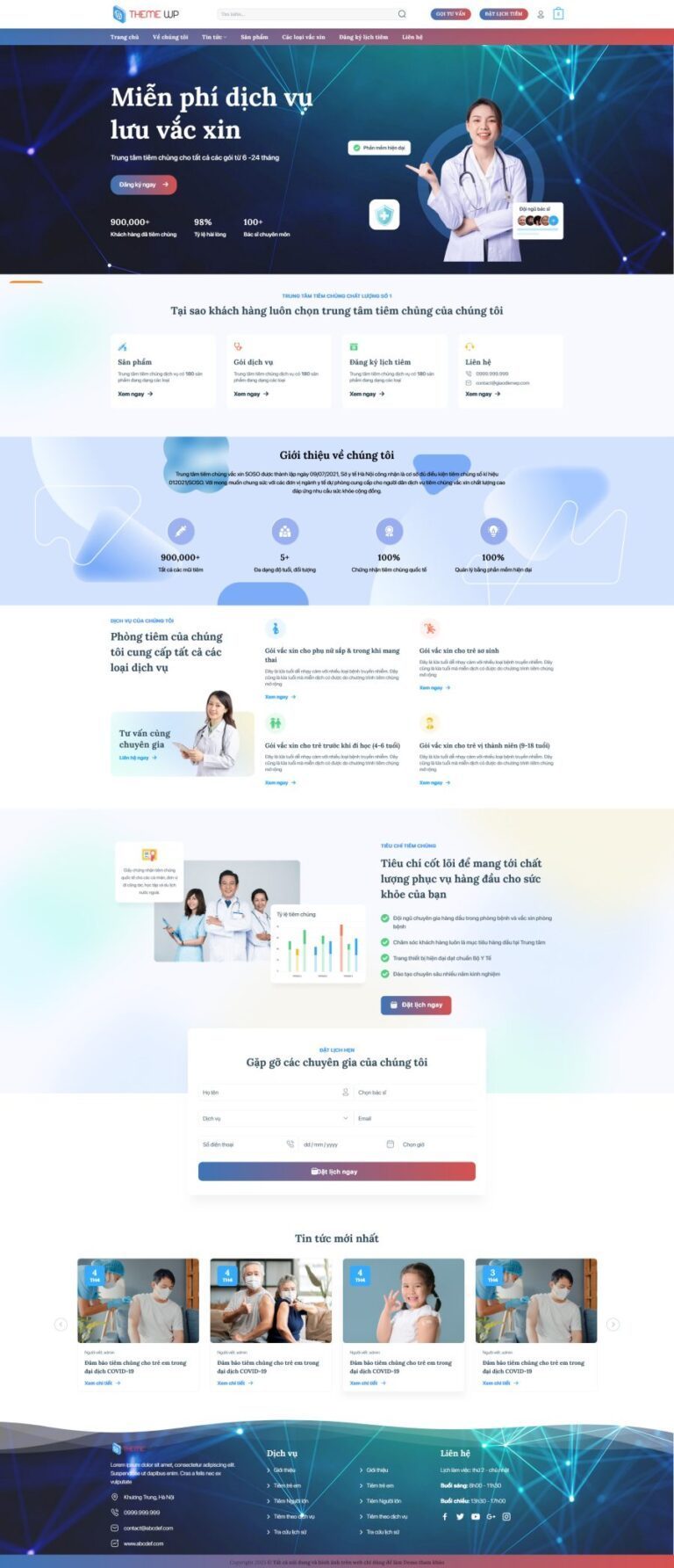 Source Code Mẫu Website phòng khám tiêm chủng 2 chuẩn đẹp 2025 Themevip | Source Code Mẫu ...